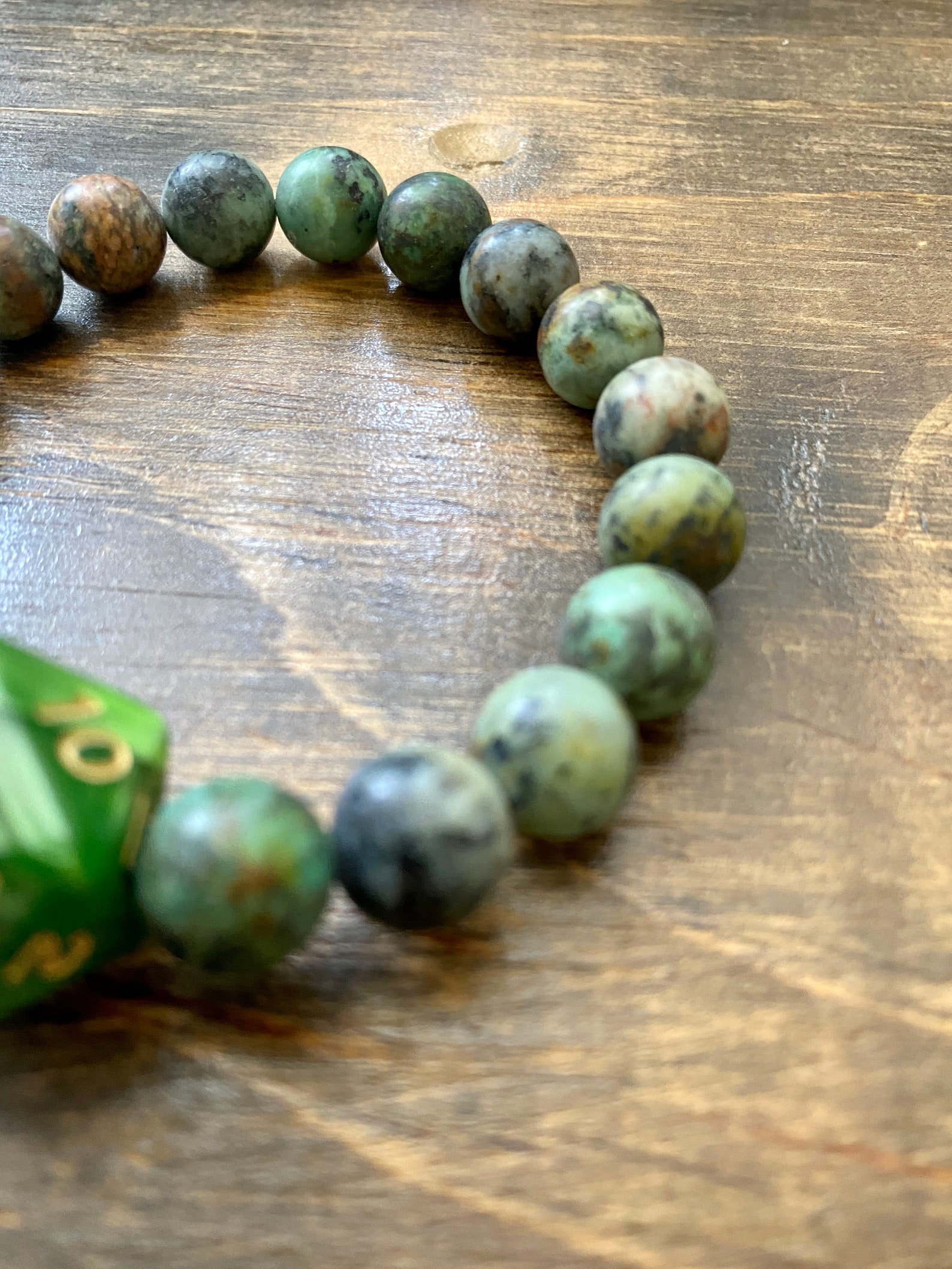 Dnd Bracelet Orym Dnd D20 MTG African Turquoise Beads - Etsy