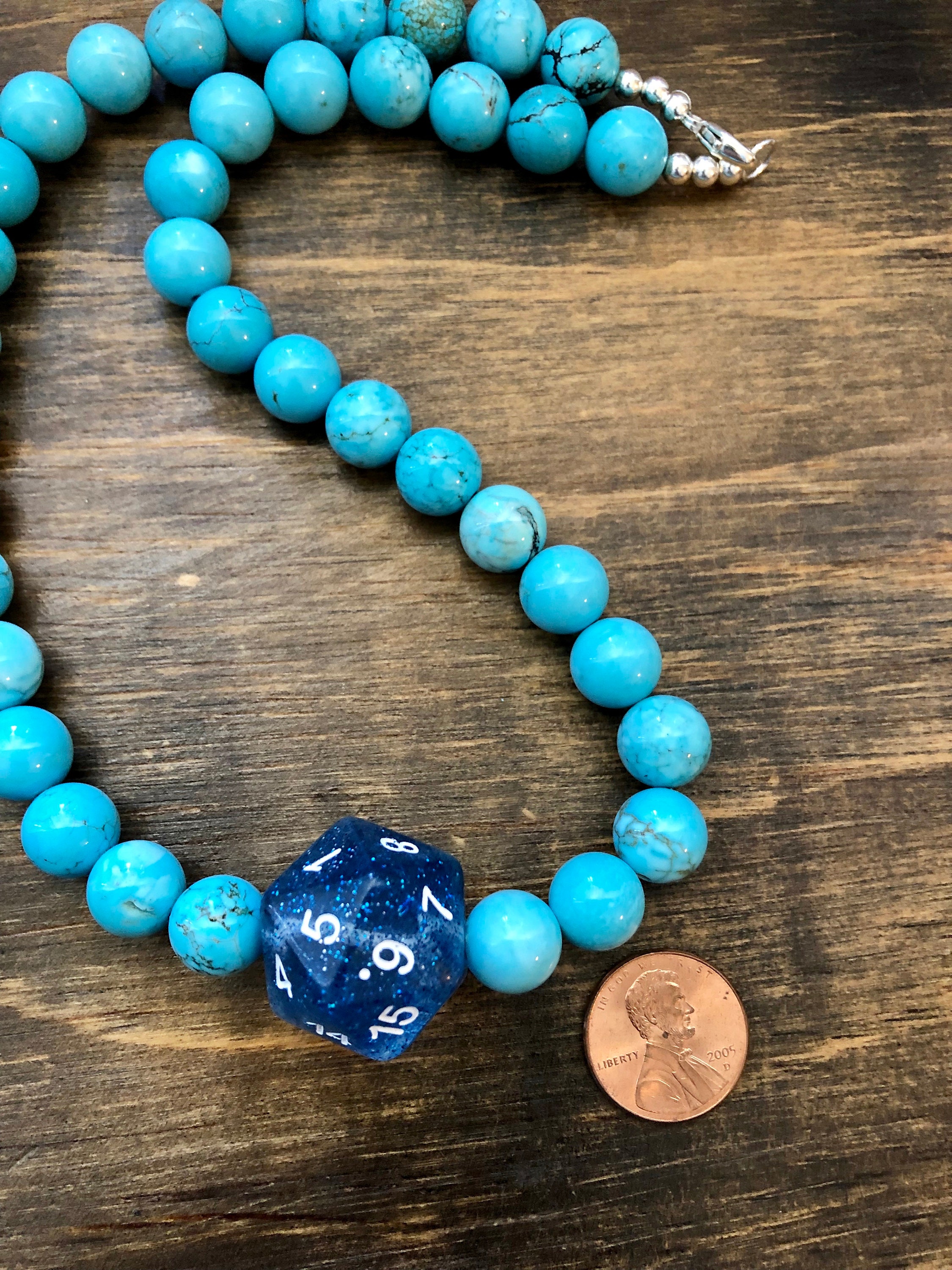 Dungeons and Dragons Necklace Dnd Necklace Howlite Beads - Etsy