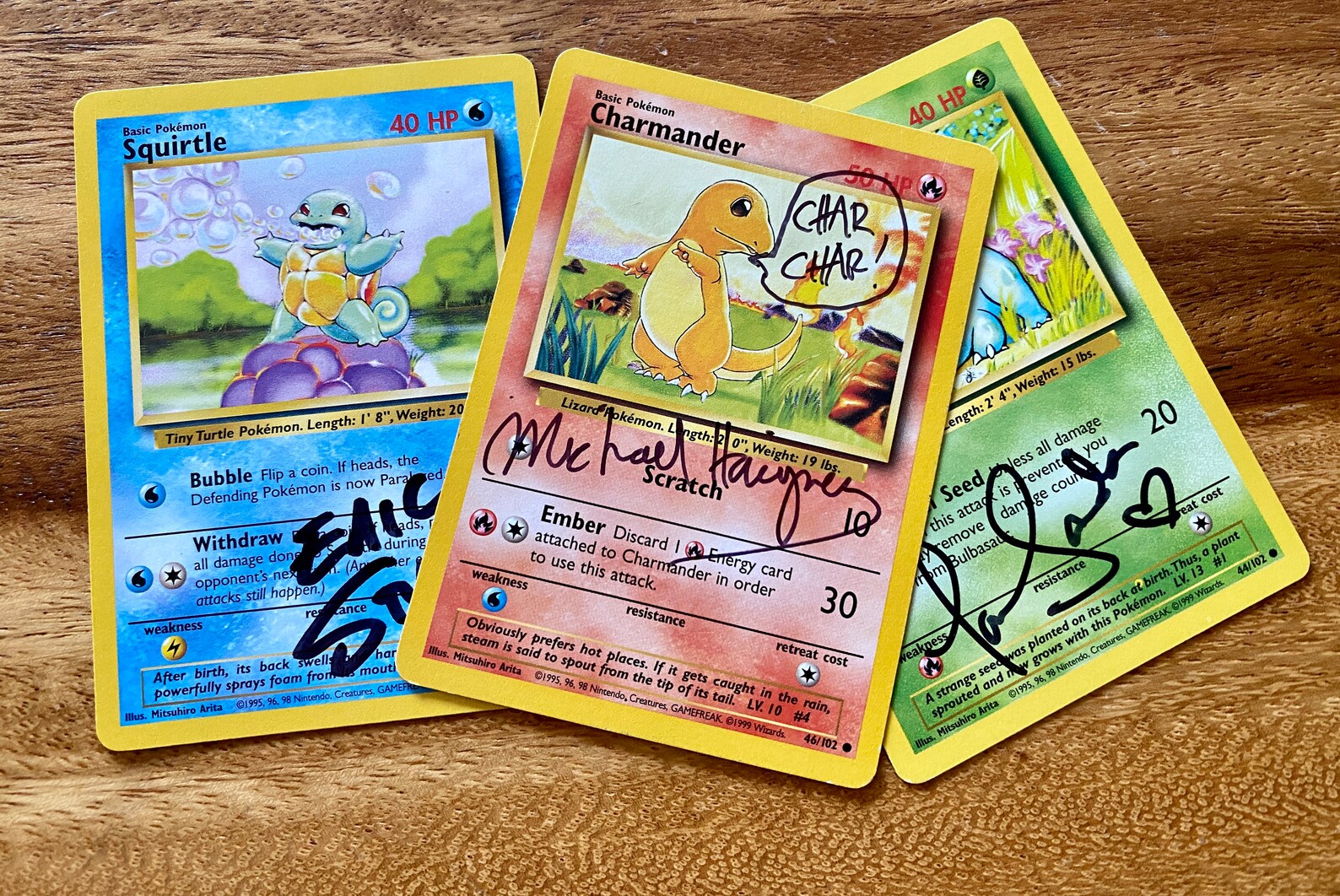 Autographed Pokemon Cards Get All 3 Starters Signed by the - Etsy