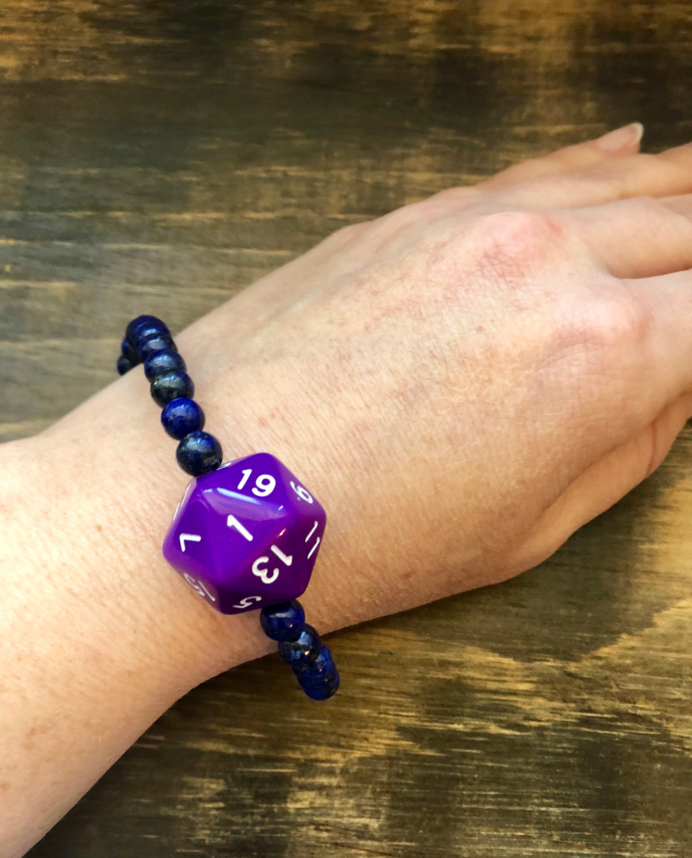 Critical Role Bracelet Jester Dnd D20 MTG Lapis Lazuli | Etsy