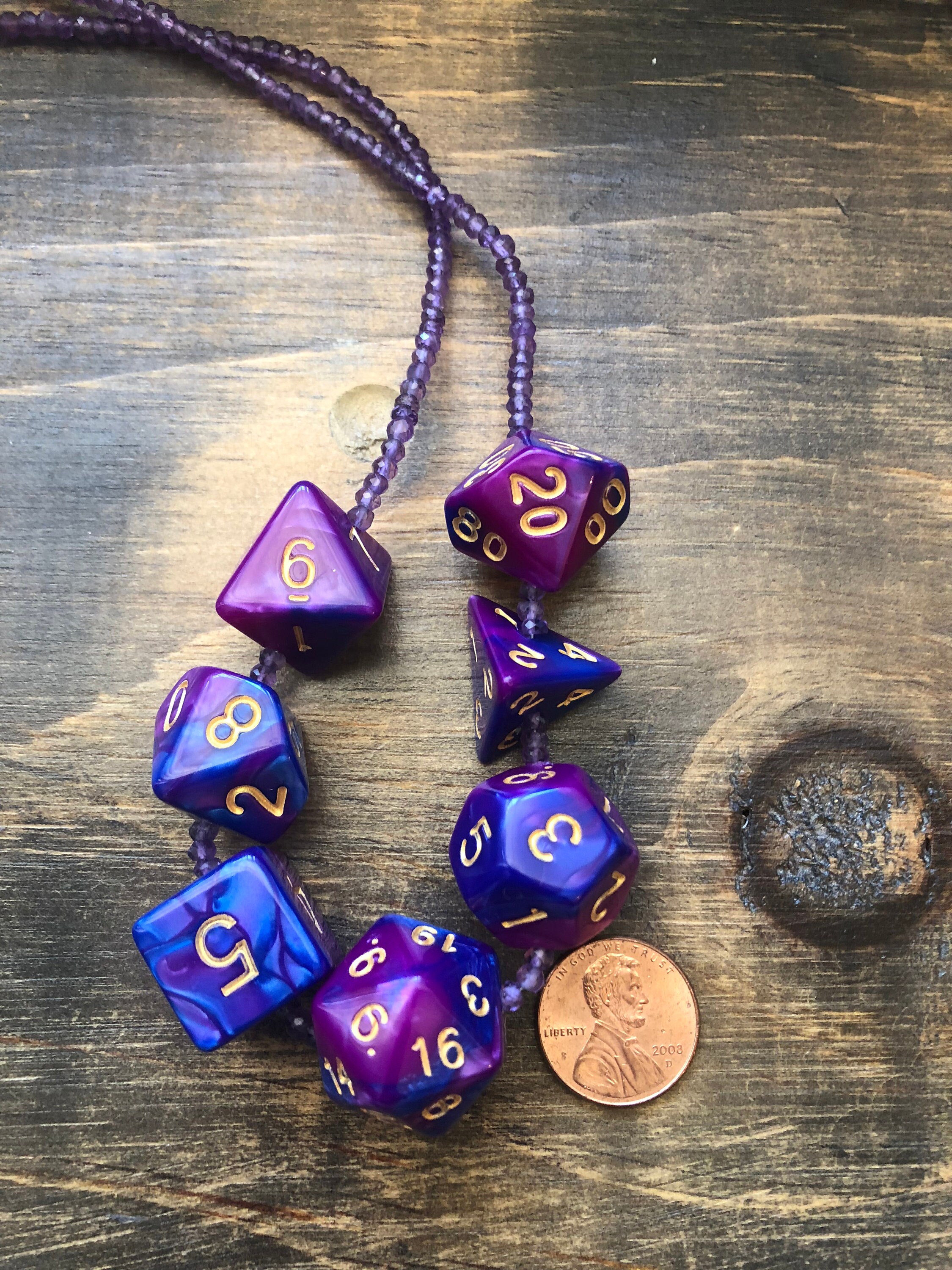 Collar DnD Mollymauk Amatista y Plata Esterlina 17 - Etsy España