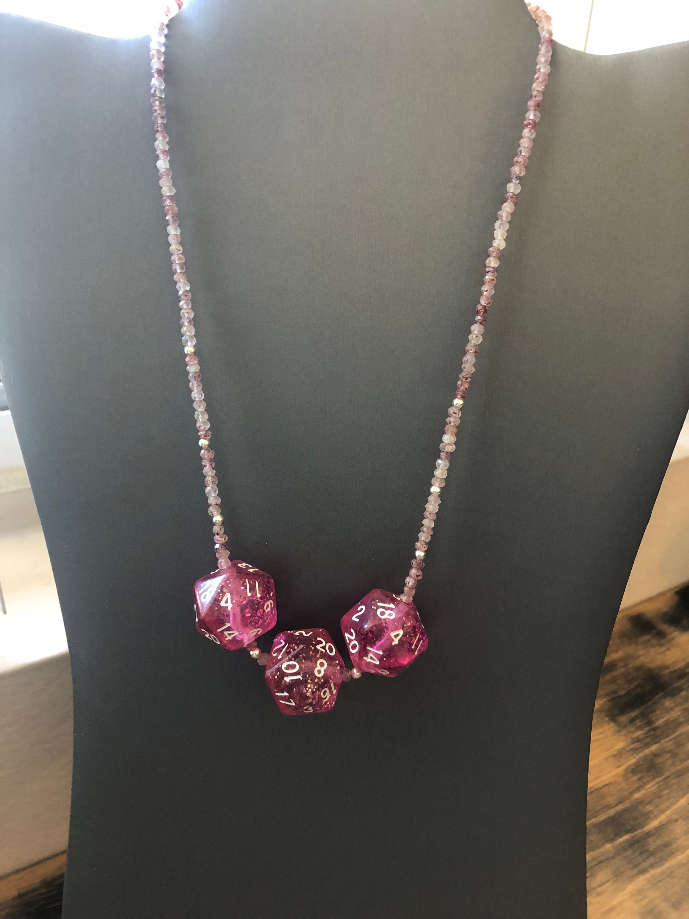 Critical Role Necklace Caduceus Strawberry Quartz and | Etsy