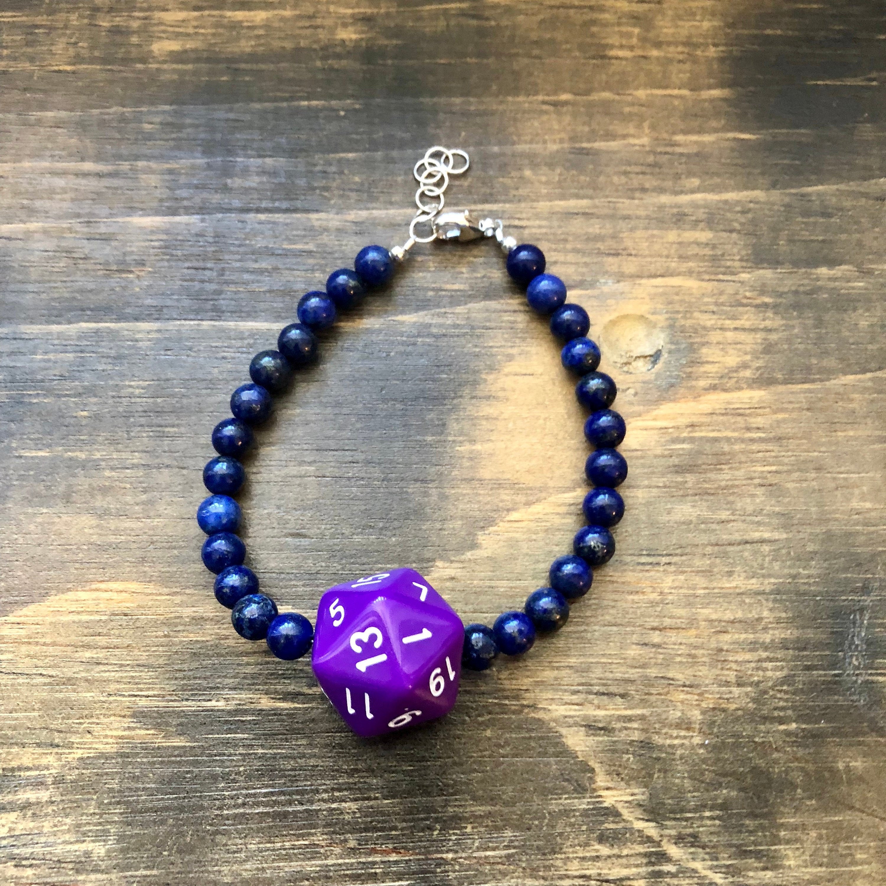 Critical Role Bracelet Jester Dnd D20 MTG Lapis Lazuli | Etsy