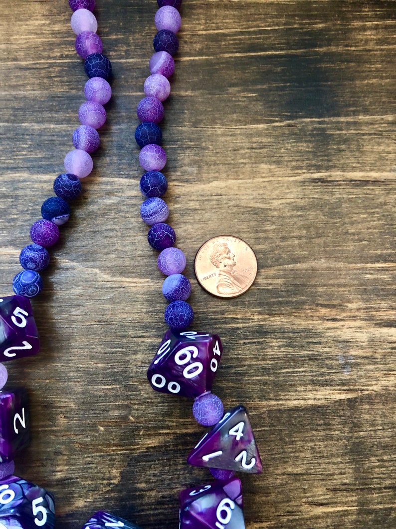 DnD Necklace Agate Beads Sterling Silver clasp D&D | Etsy
