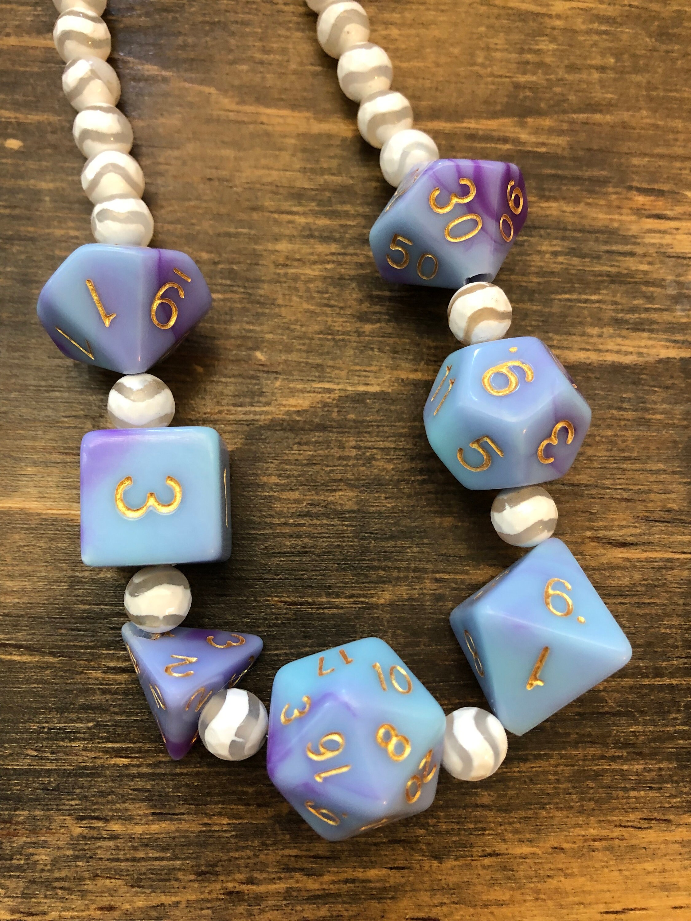 Dnd Necklace Agate Beads Sterling Silver Clasp D&D - Etsy