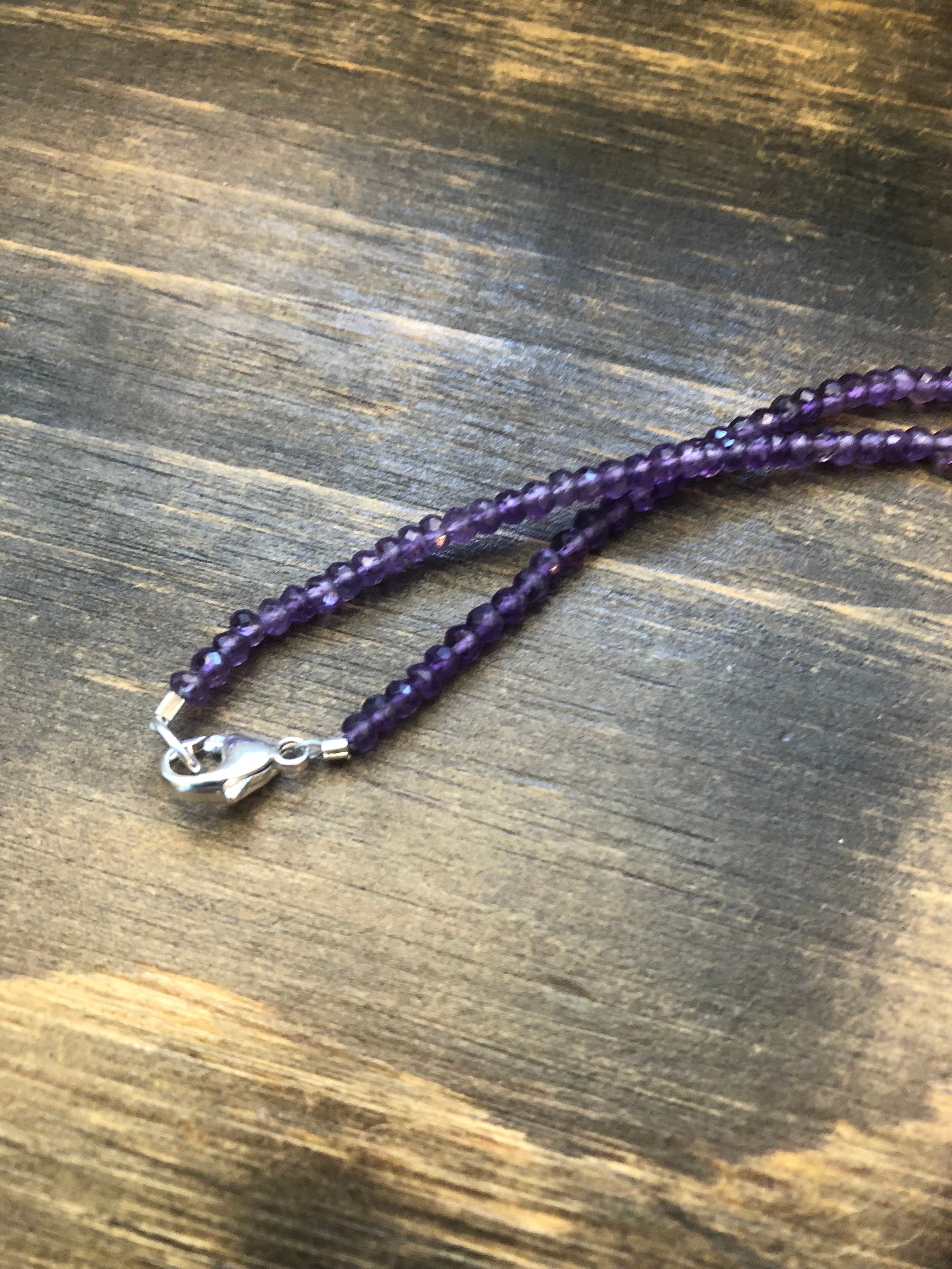 Collar DnD Mollymauk Amatista y Plata Esterlina 17 - Etsy España