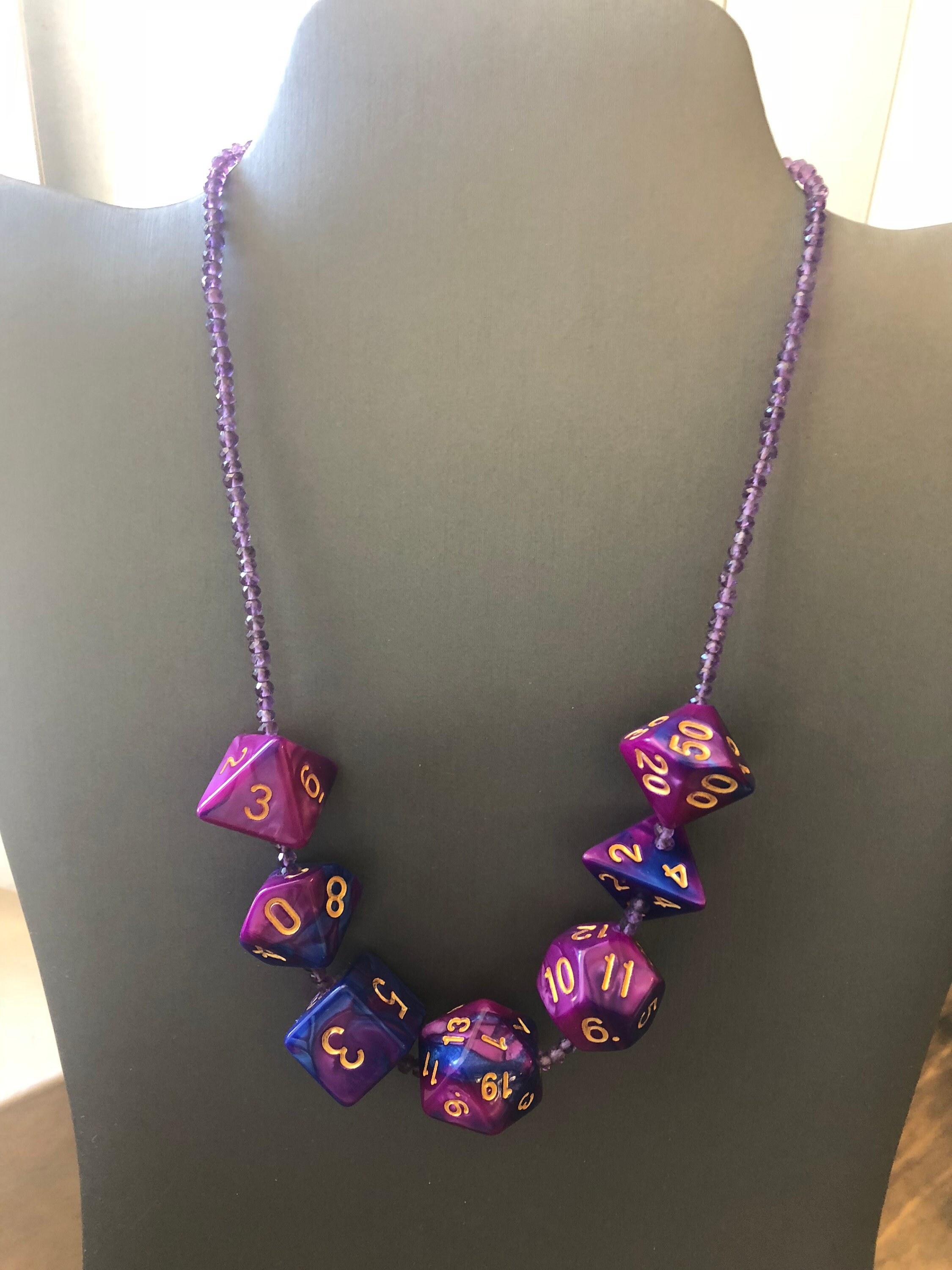 Collar DnD Mollymauk Amatista y Plata Esterlina 17 - Etsy España