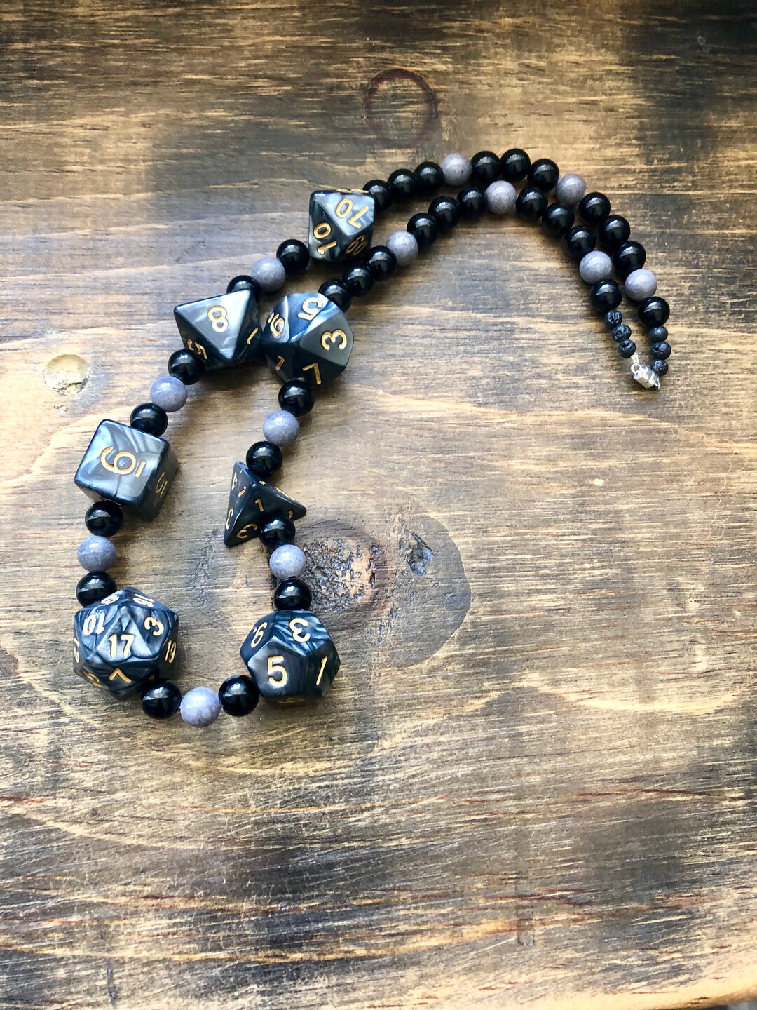 Critical Role Necklace, 20, Yasha, Vax'ildan, Dnd, D20, Gray and Black ...