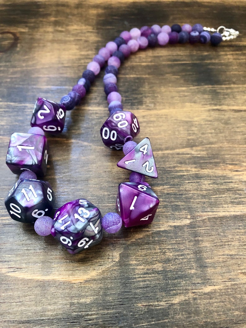 DnD Necklace Agate Beads Sterling Silver clasp D&D | Etsy