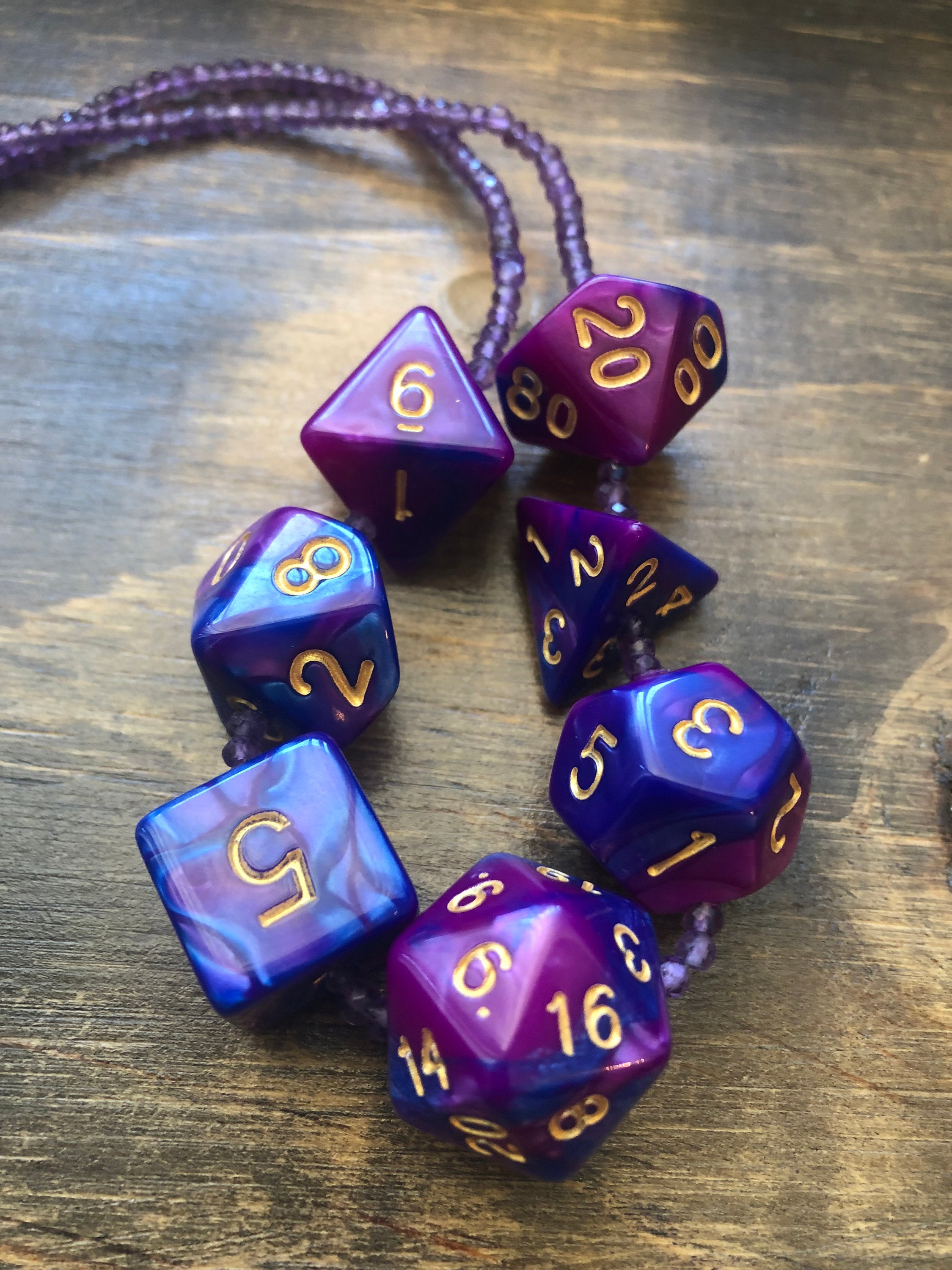 Collar DnD Mollymauk Amatista y Plata Esterlina 17 - Etsy España