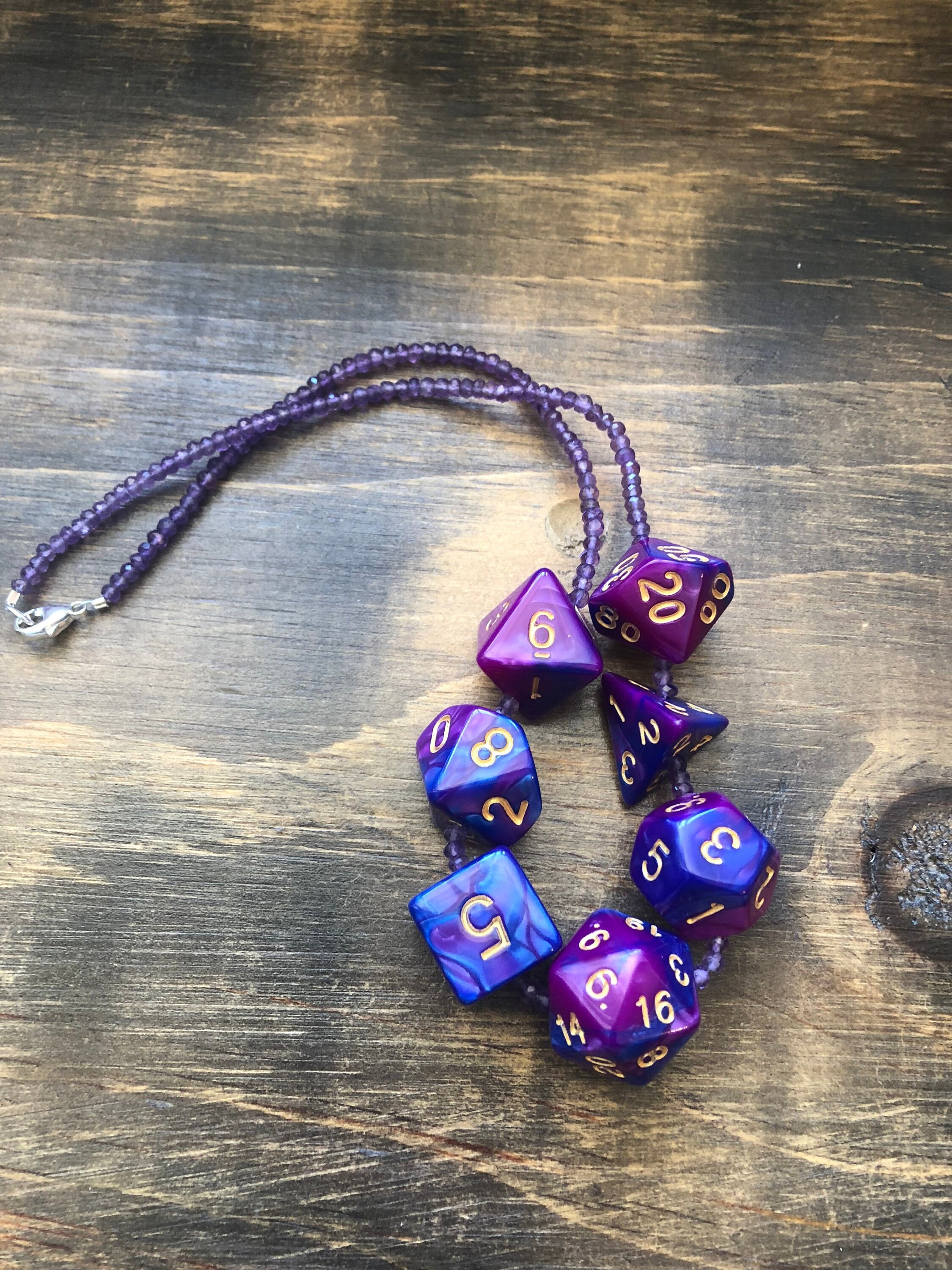 Collar DnD Mollymauk Amatista y Plata Esterlina 17 - Etsy España