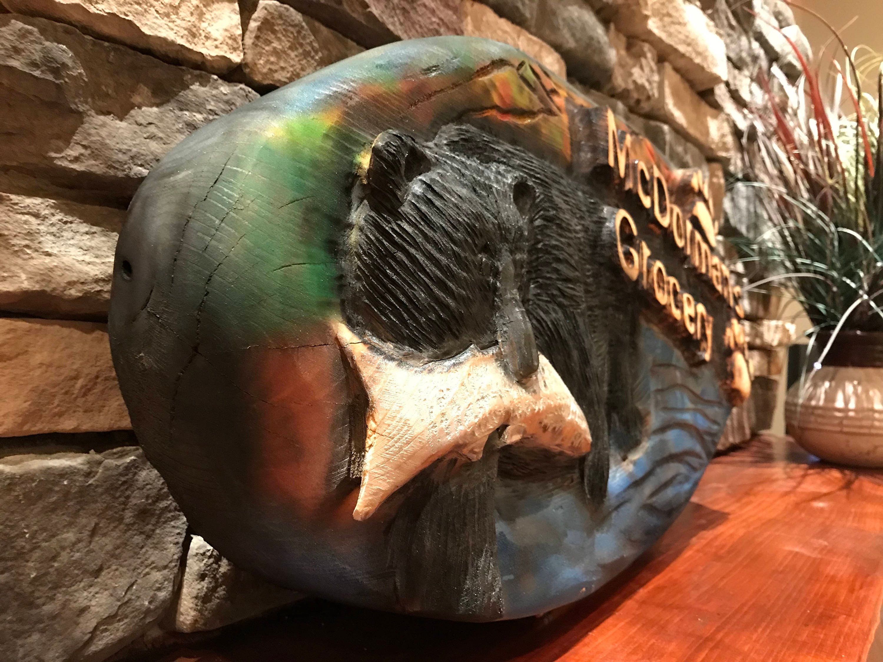 Custom Carved Wood Signs, Hand Carved Wood Business Sign, Hand Carved ...