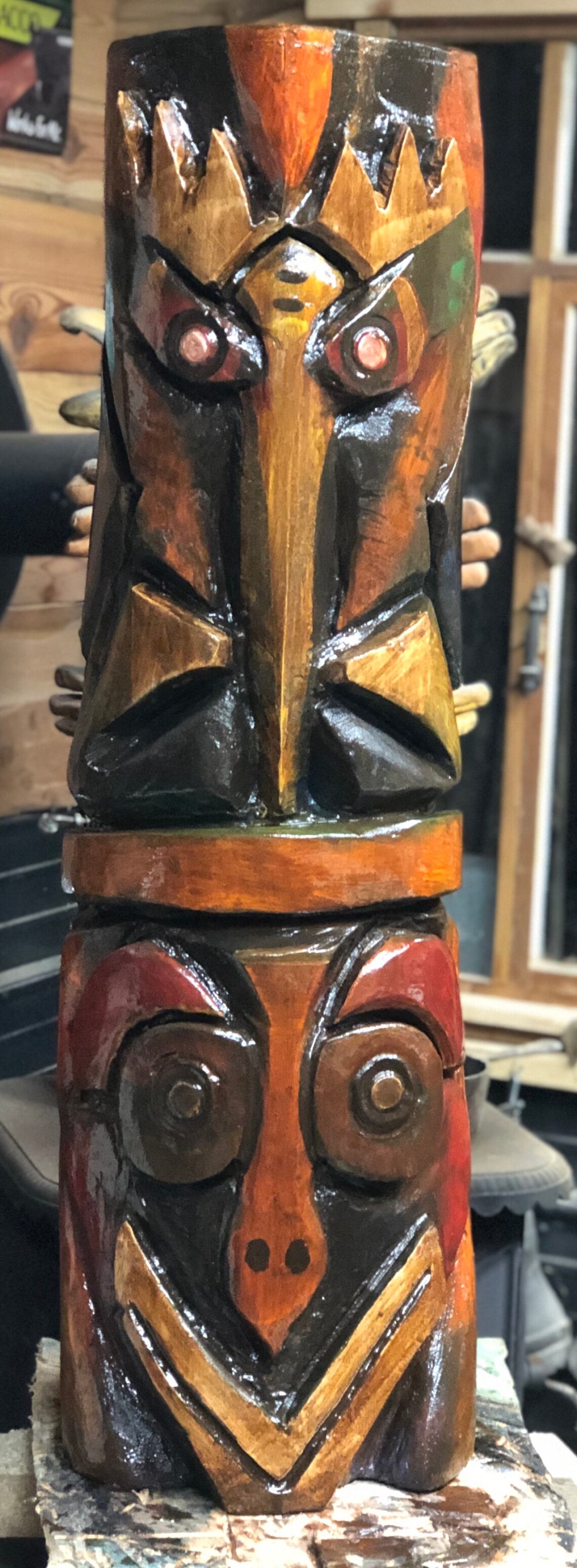 Chainsaw Carved Totem Poles for Tiki Bar - Etsy