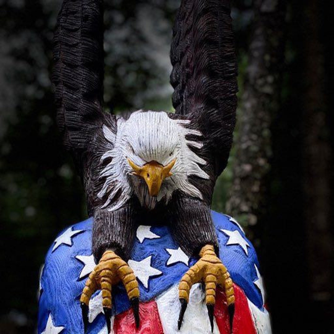 Chainsaw Carved Eagle - Etsy