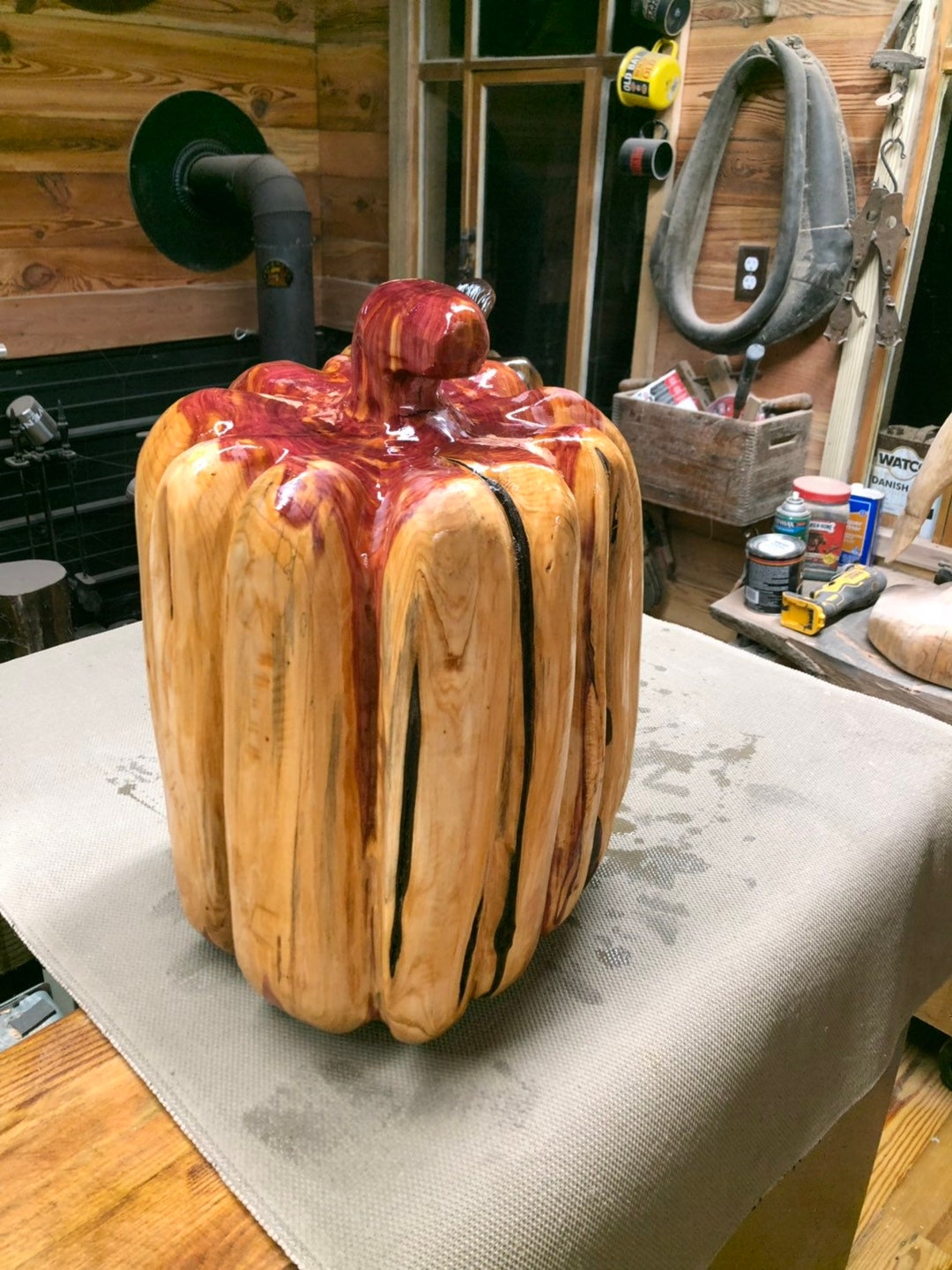 Chainsaw Carving: Wood Carved Pumpkins - Etsy