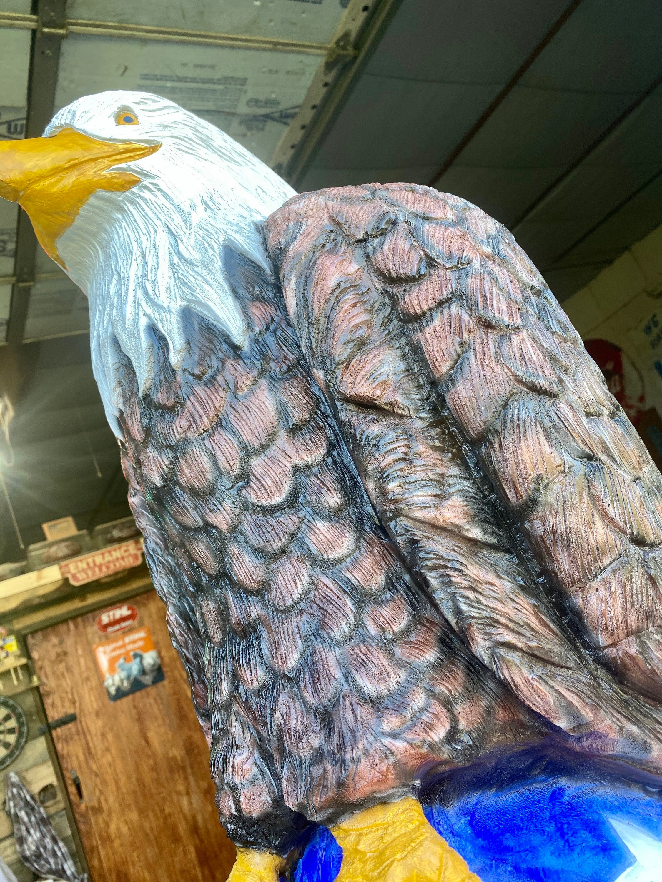Chainsaw Carved Eagle - Etsy