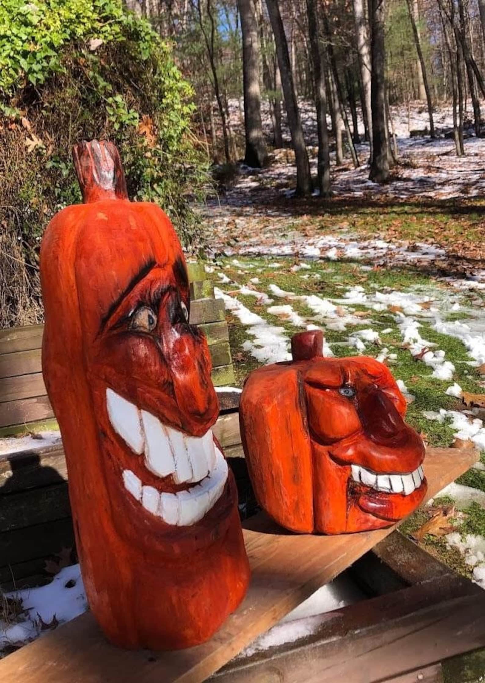 Chainsaw Carved Pumpkins Etsy