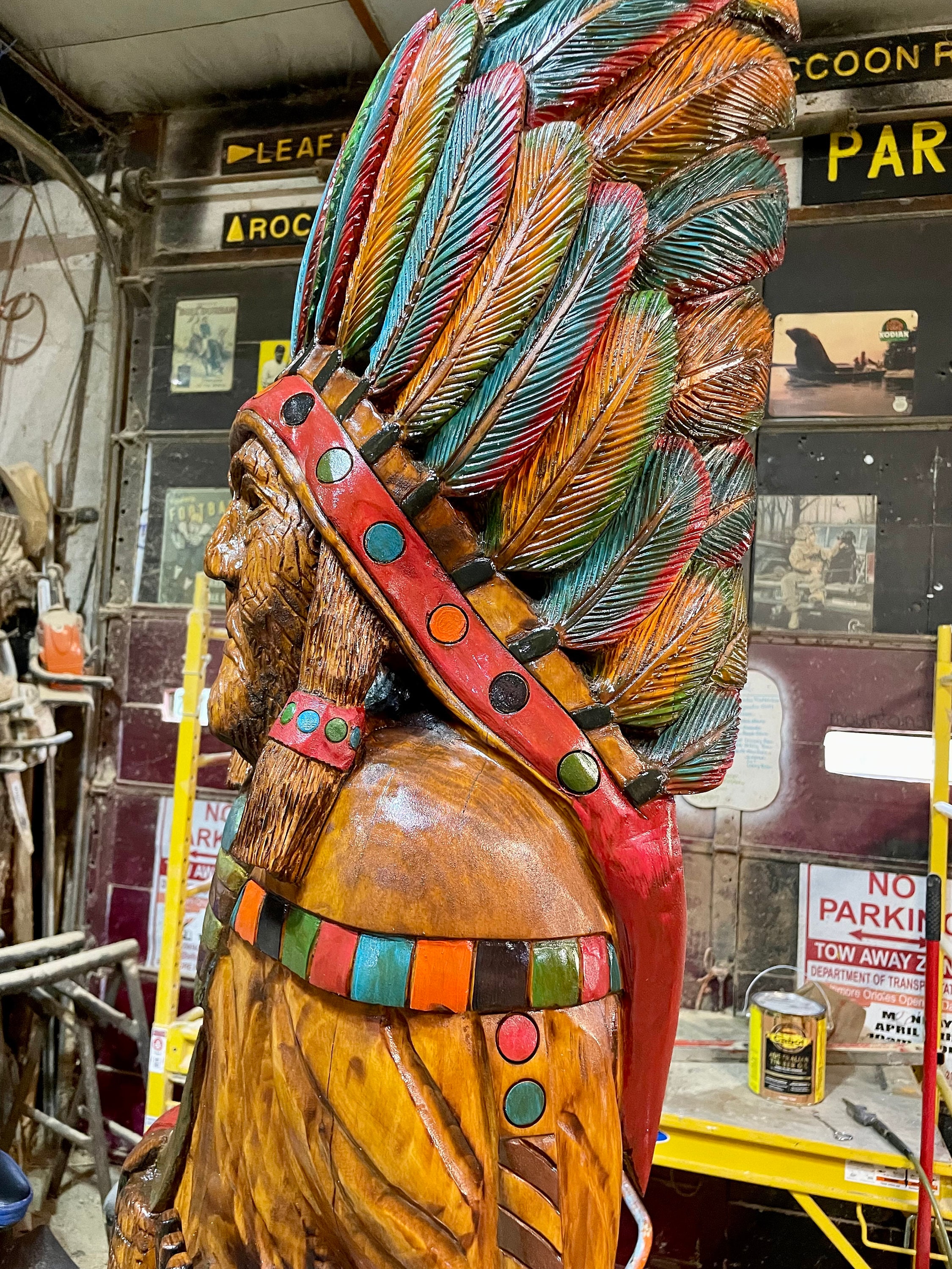 Wooden Cigar Store Indian Statues Tobacco Vintage Cigar Store Indian