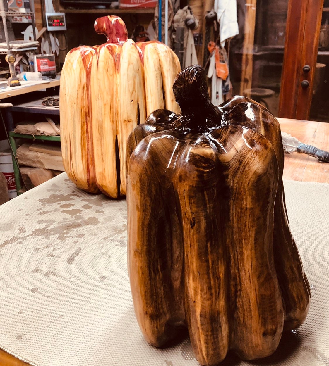 Chainsaw Carving: Wood Carved Pumpkins - Etsy