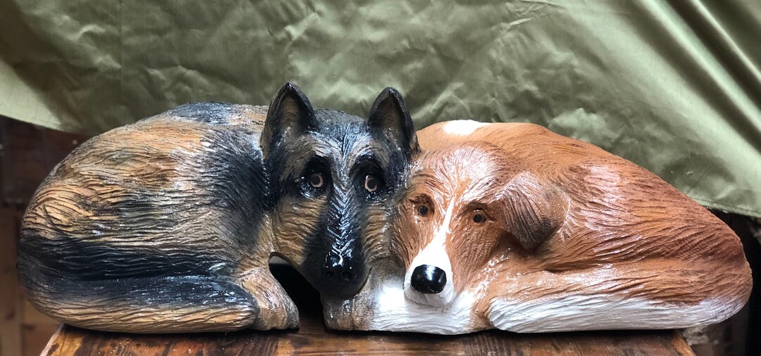 Chainsaw Carving: Chainsaw Carved Dogs - Etsy