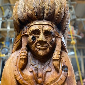 Cigar Store Indian Chainsaw Carving Sean Hanifee - Etsy