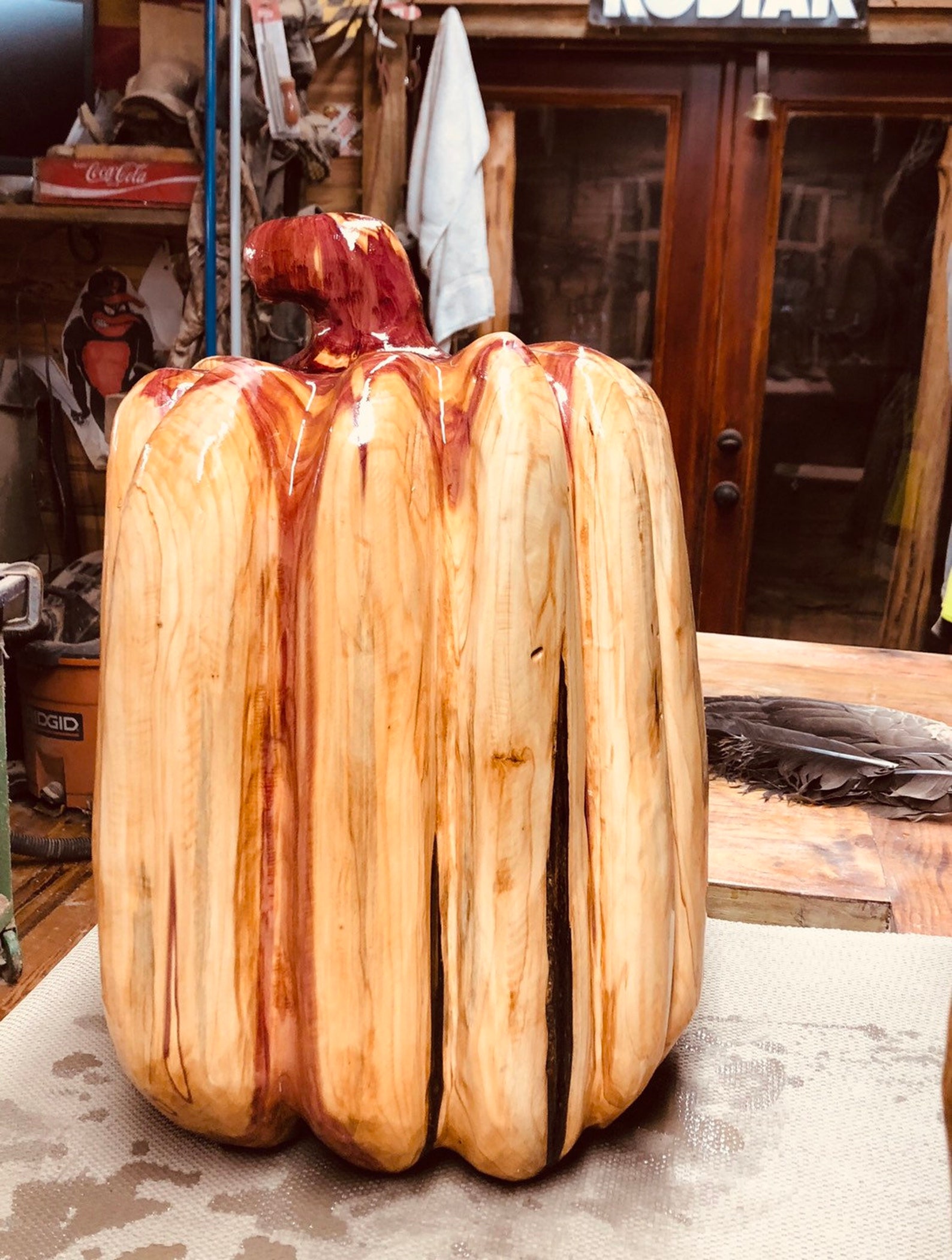 Chainsaw Carving: Wood Carved Pumpkins - Etsy