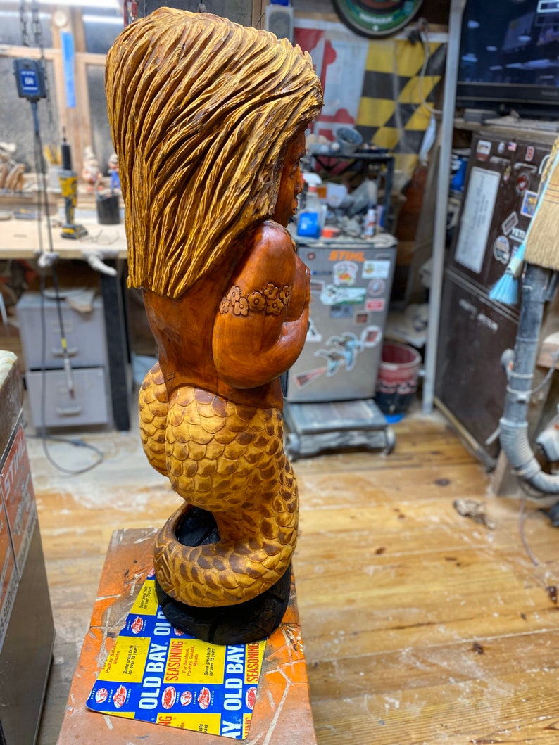 Chainsaw Carving: Mermaid - Etsy