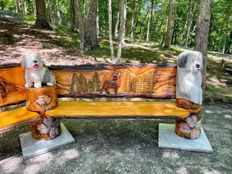 Chainsaw Carved Bench - Etsy