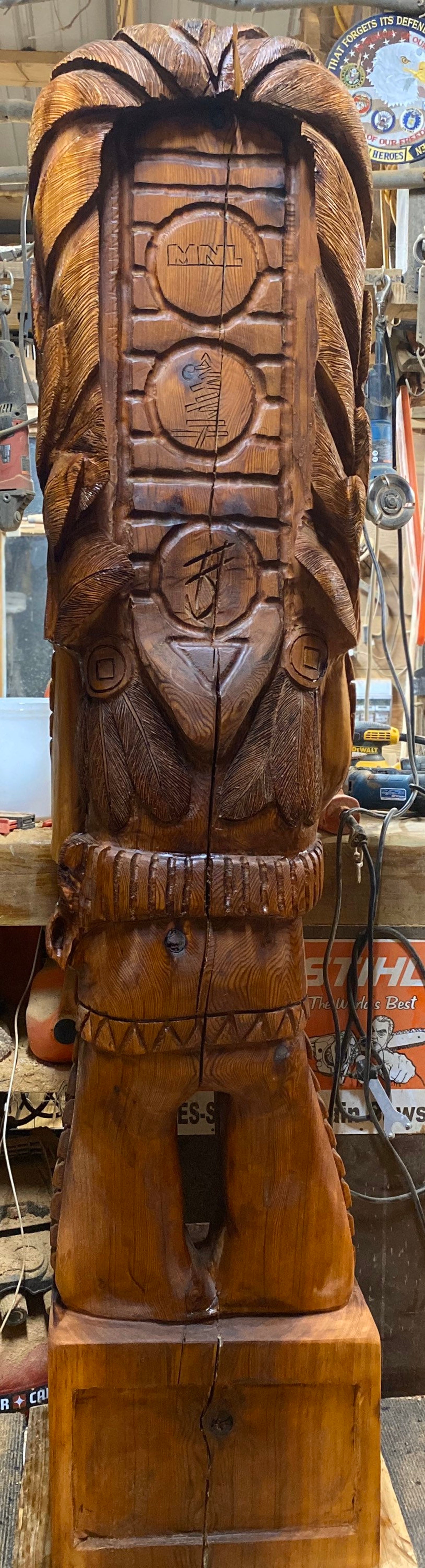 Cigar Store Indian Chainsaw Carving Sean Hanifee - Etsy