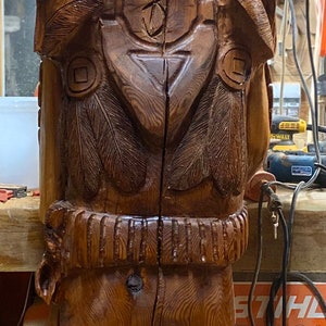 Cigar Store Indian Chainsaw Carving Sean Hanifee - Etsy