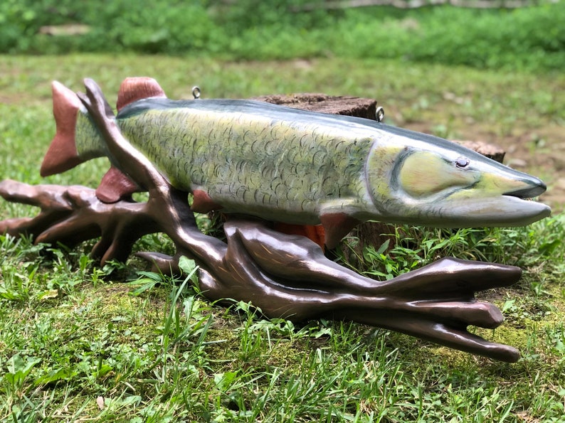 4' Musky (pick Your Fish) Chainsaw Carving: Musky Hunters - Etsy