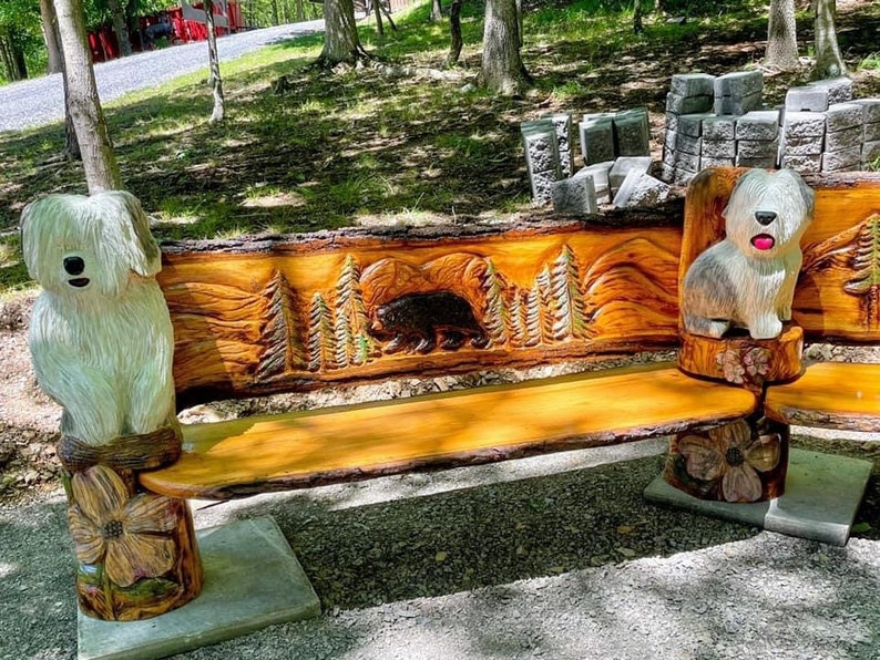 Chainsaw Carved Bench - Etsy