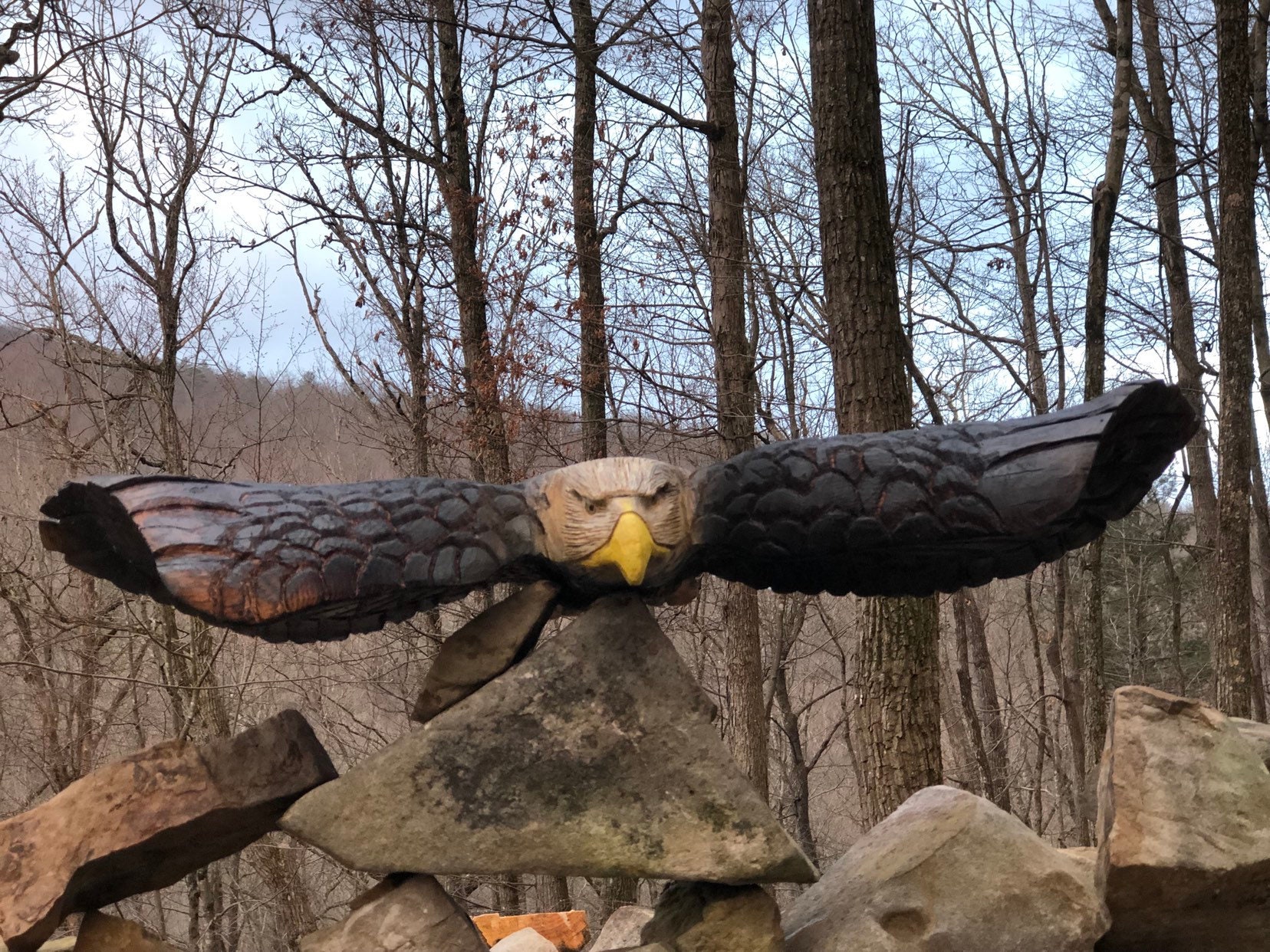 Chainsaw Carved Eagle - Etsy