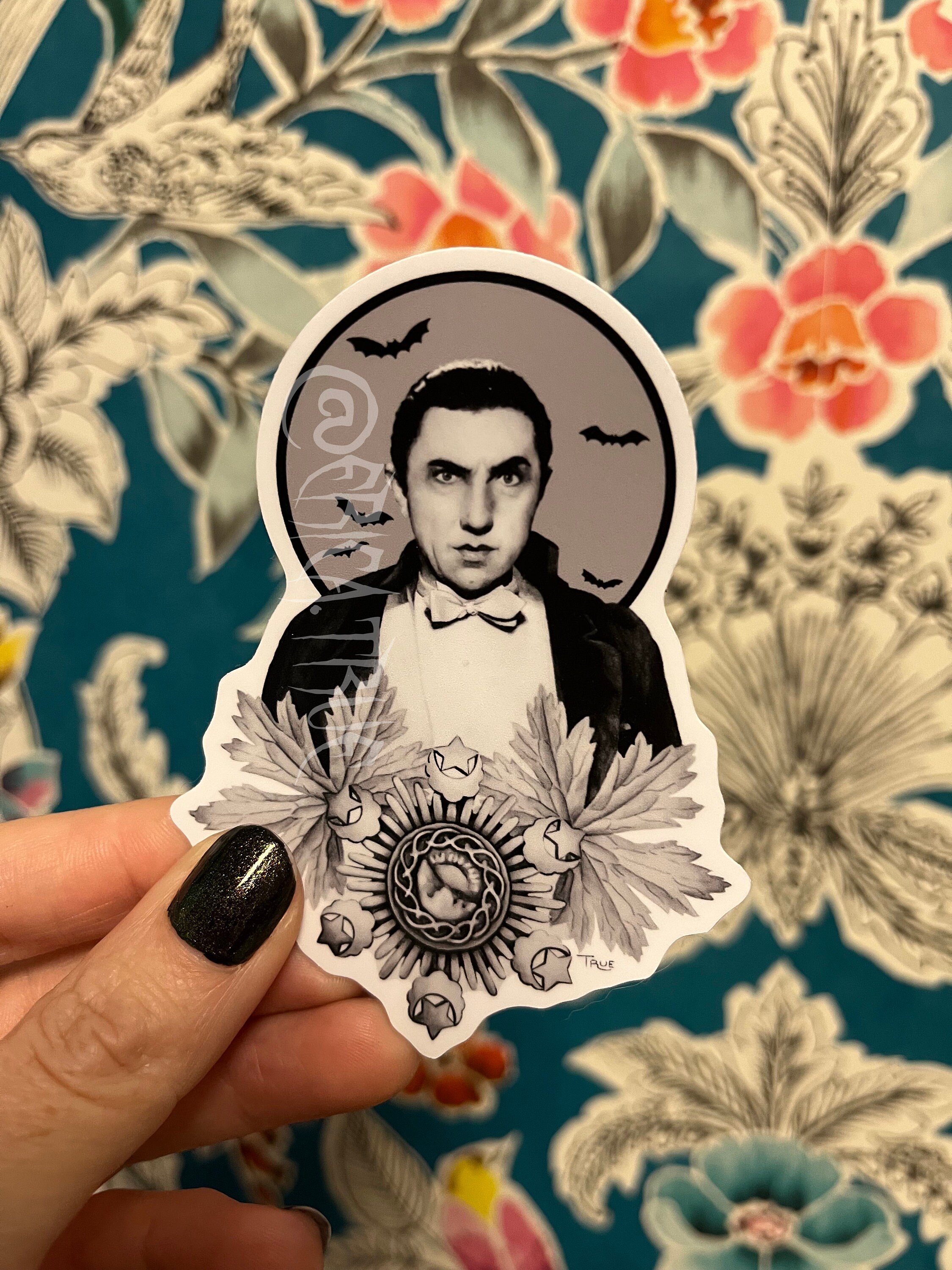 Saint Nosferatu Count Orlok Sticker Classic Vintage Horror Black and ...