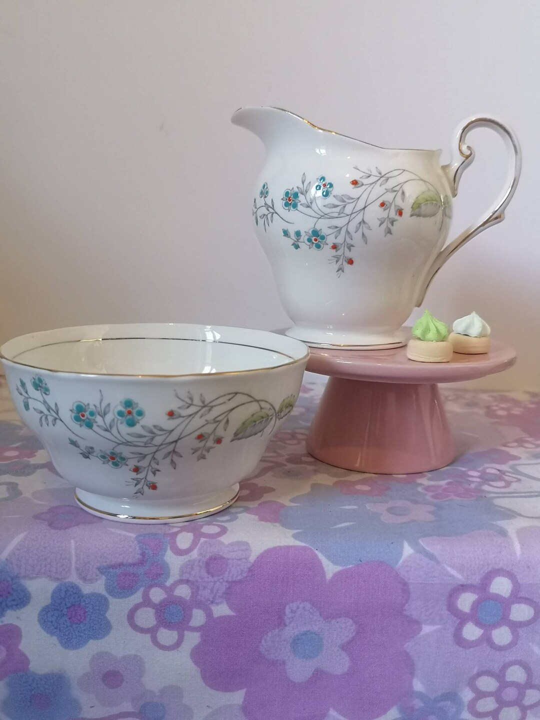 Vintage Royal Standard Fine Bone China Sugar Bowl and Milk Jug, Creamer ...