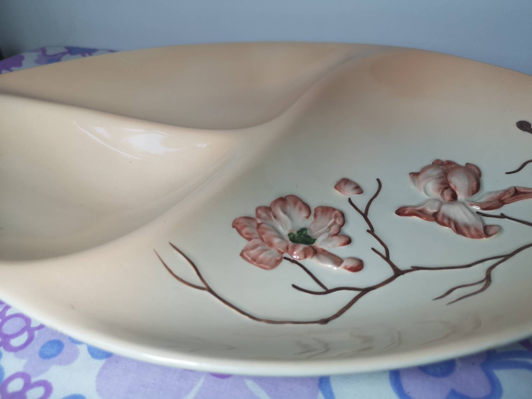 Vintage Carlton Ware, Australian Design, Magnolia 3 Part Dish ...
