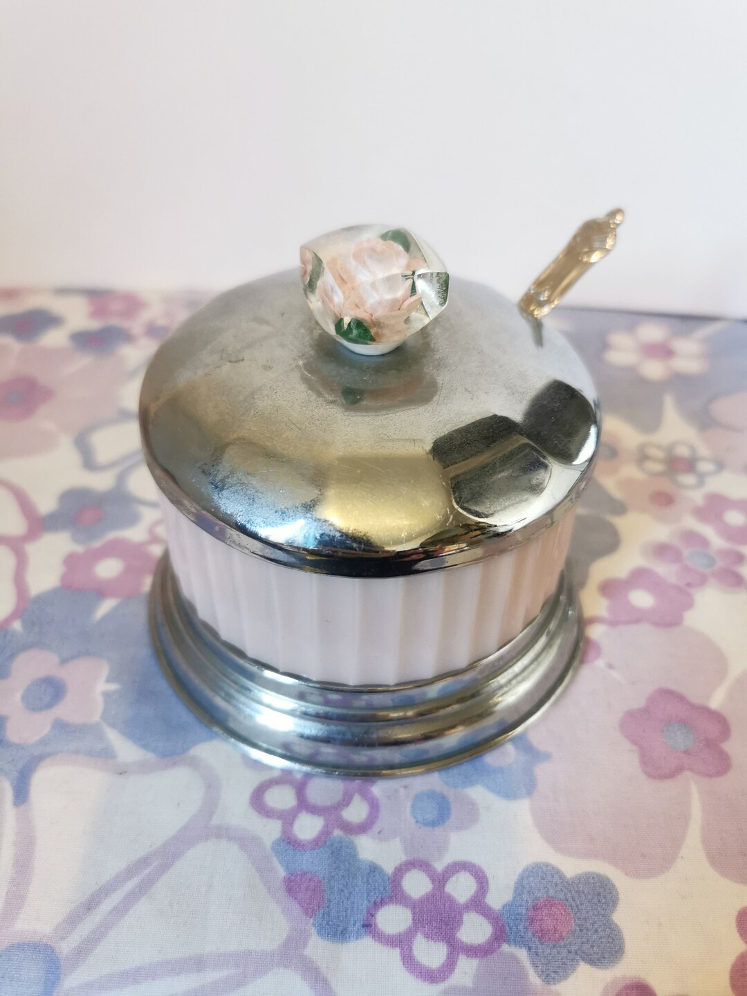 Vintage Milk Glass Sugar Pot, Jam, Preserve, Condiment Serving Pot ...