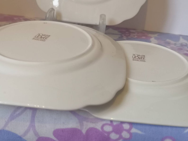 Vintage 1940s Bell Fine Bone China Tea Plates, Side Plates. Vintage ...
