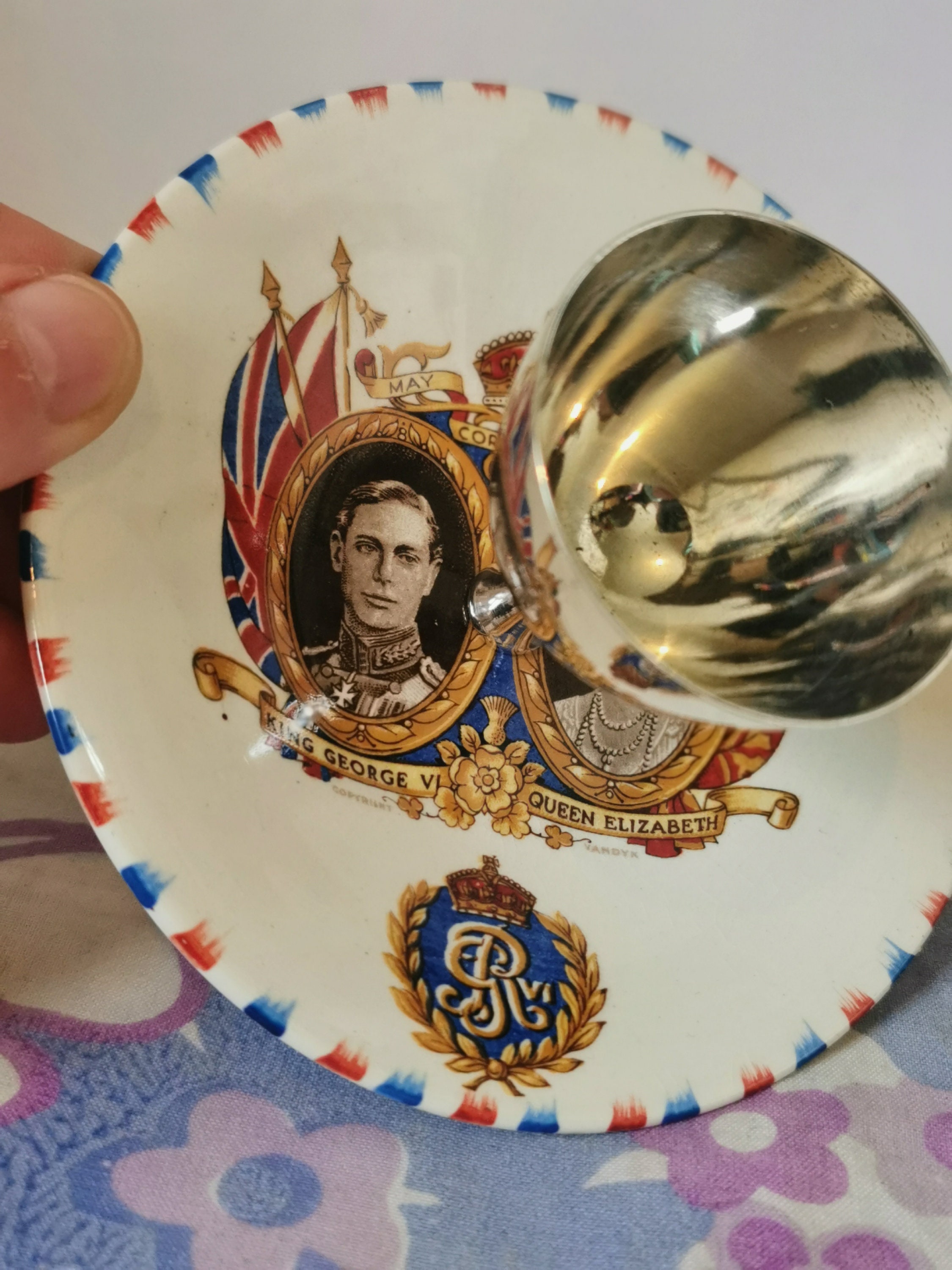 Vintage Coronet Ware Burslem 1937 King George VI Coronation Eggcup ...
