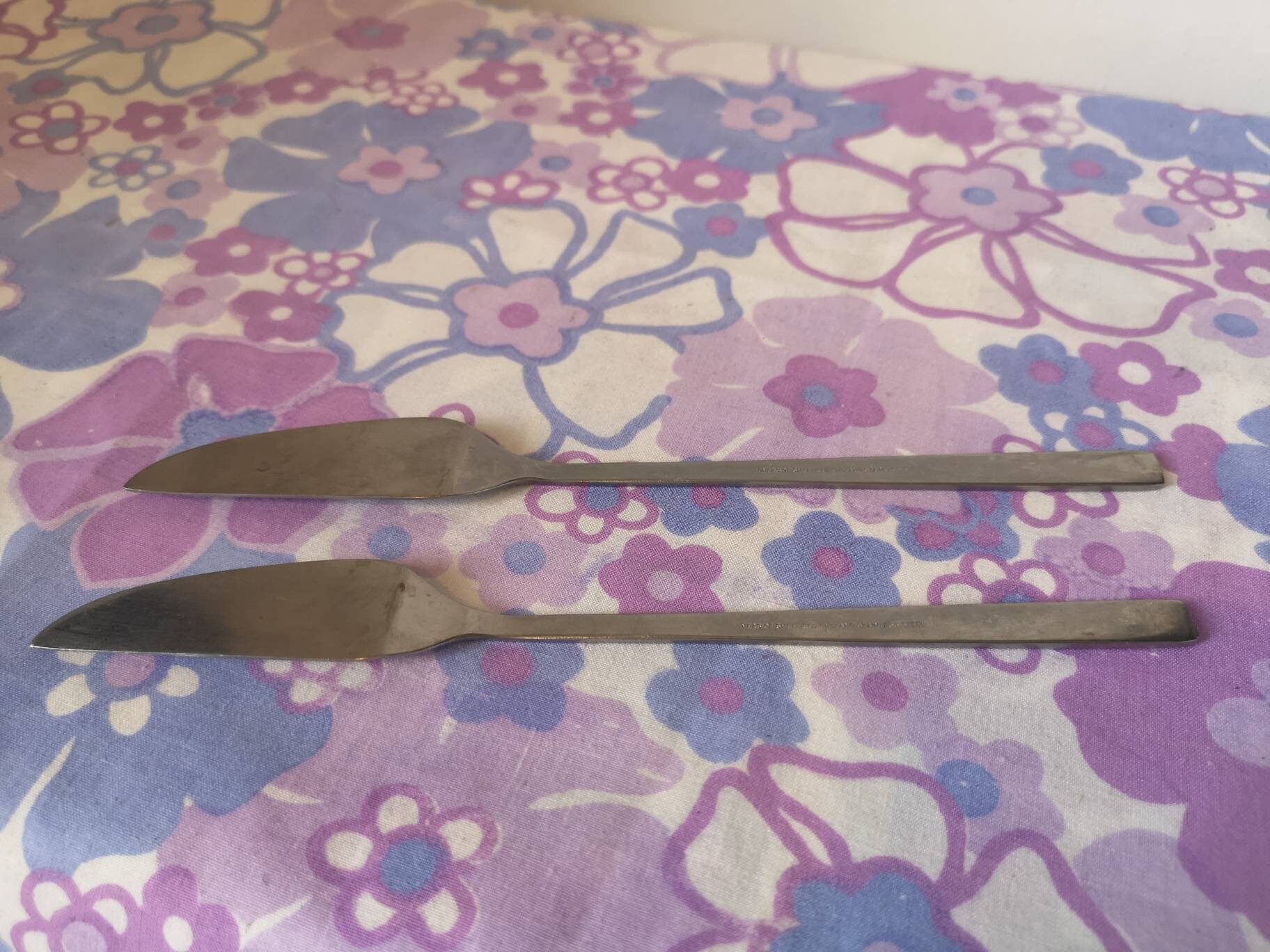 Vintage Viners Love Story Fish Knives. 1970s Stainless Steel - Etsy