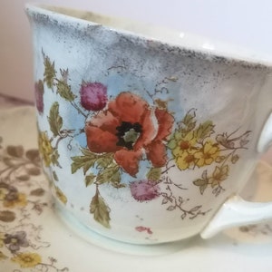 Antique Large Porcelain Cup and Saucer. I'm Not Greedy but I Like Alot ...