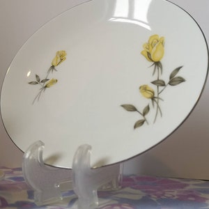 Vintage Yellow Rose China Trio Set. 1960s-70s China Teacup, Saucer and ...