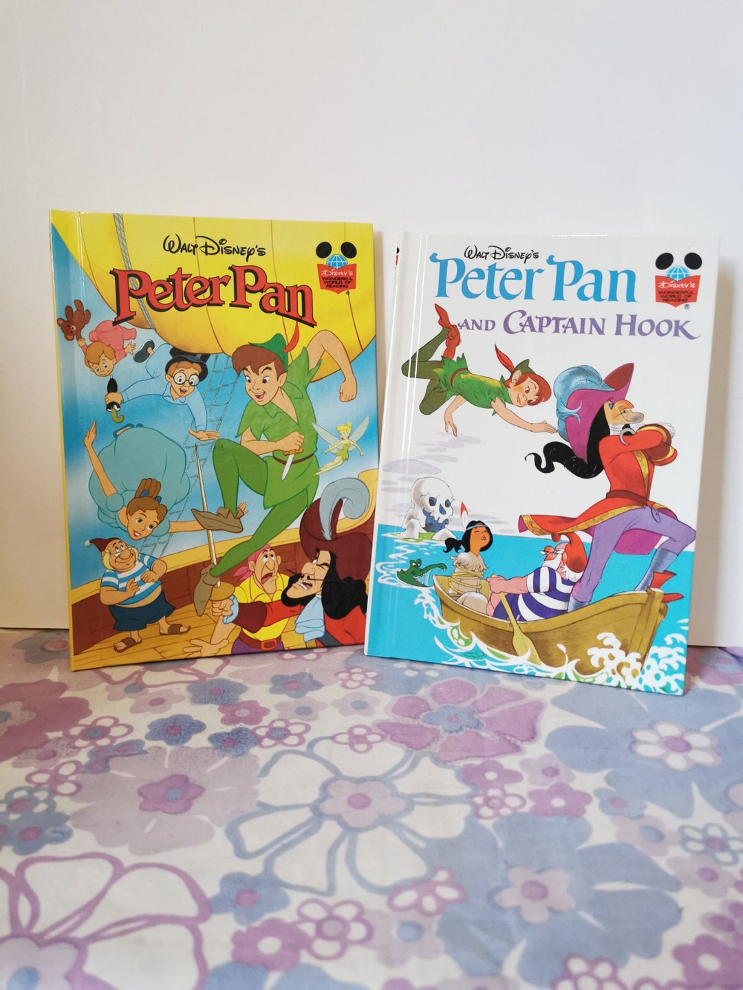 Vintage Peter Pan and Captain Hook Book Pair. Peter Pan Book Bundle ...