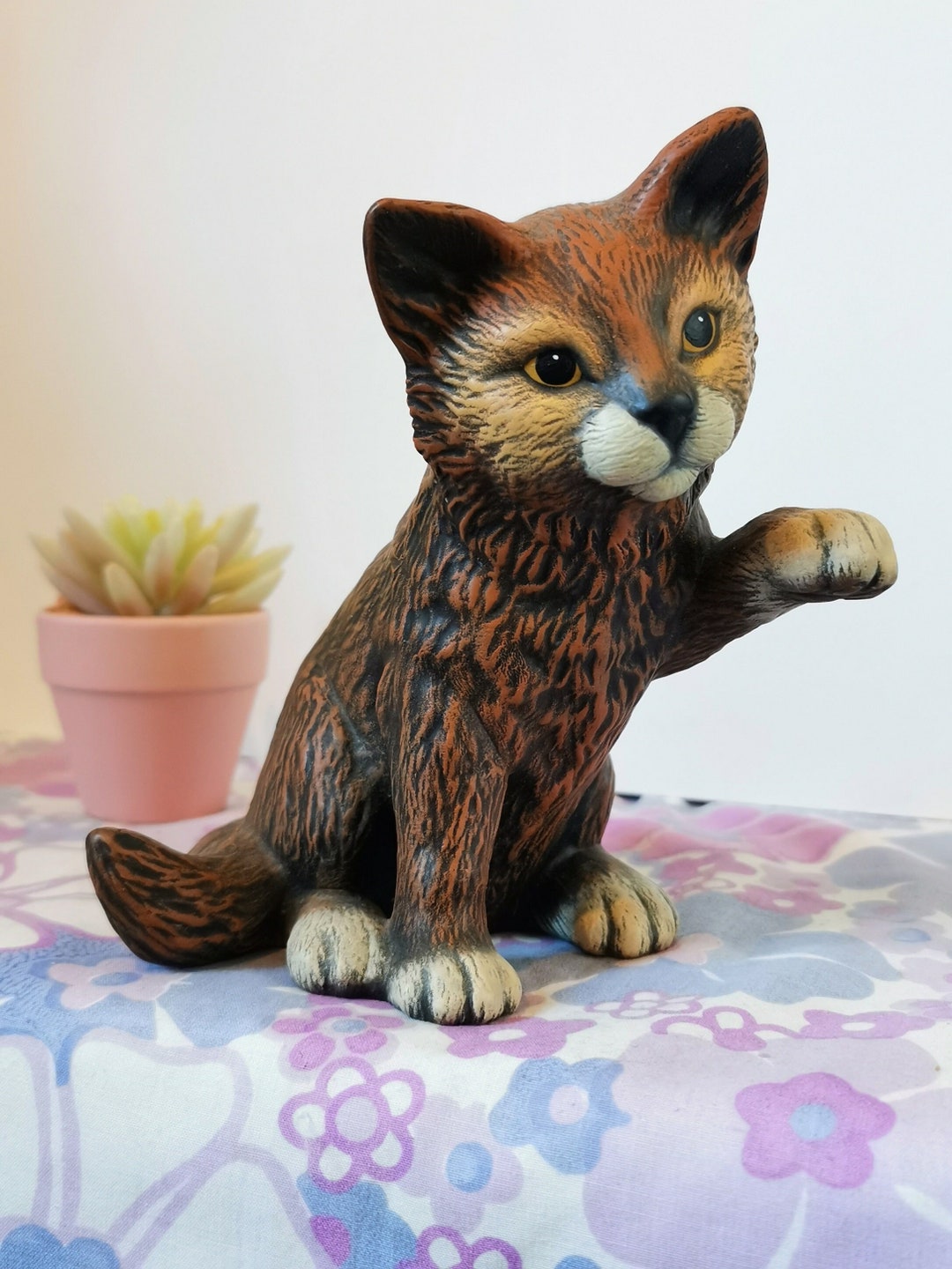Vintage Slipstream Ceramics St Evals Cornwall Pottery Playful Kitten ...