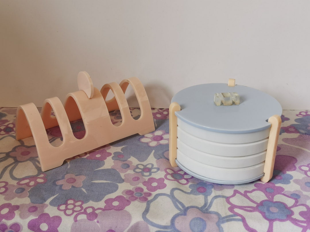 Vintage Art Deco Bakelite Toast Rack and Lidded Pot. 1930s Early ...