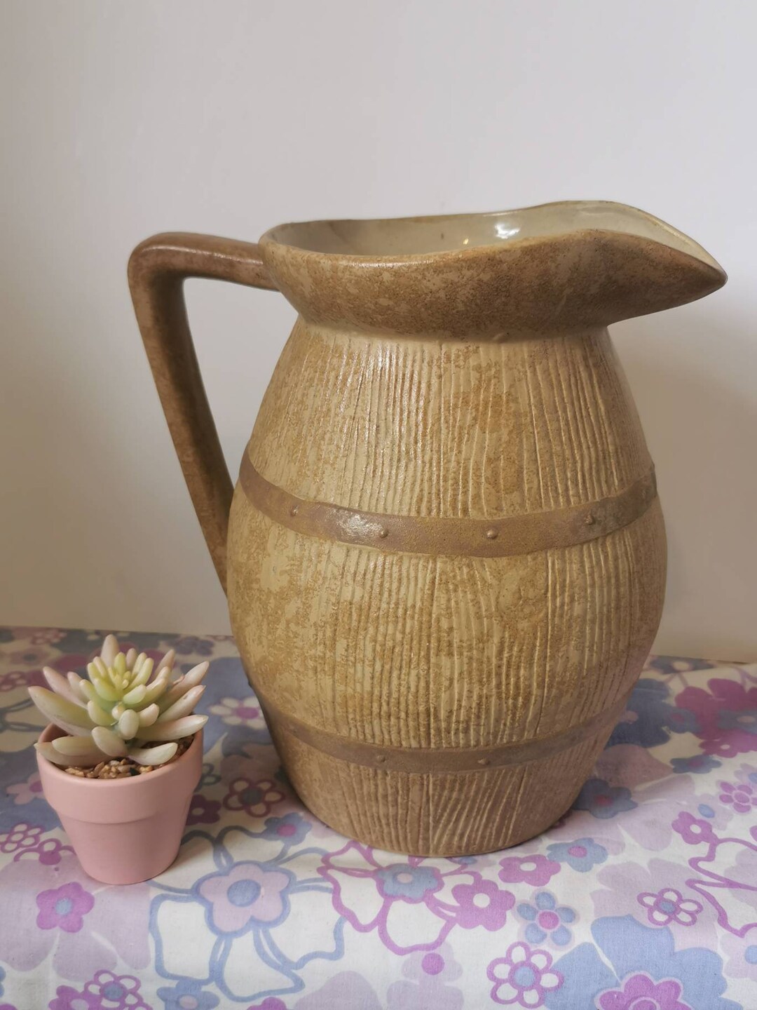 Large Midcentury Dee-cee Barrel Jug Vase. Vintage Big 1950s Vase Home ...