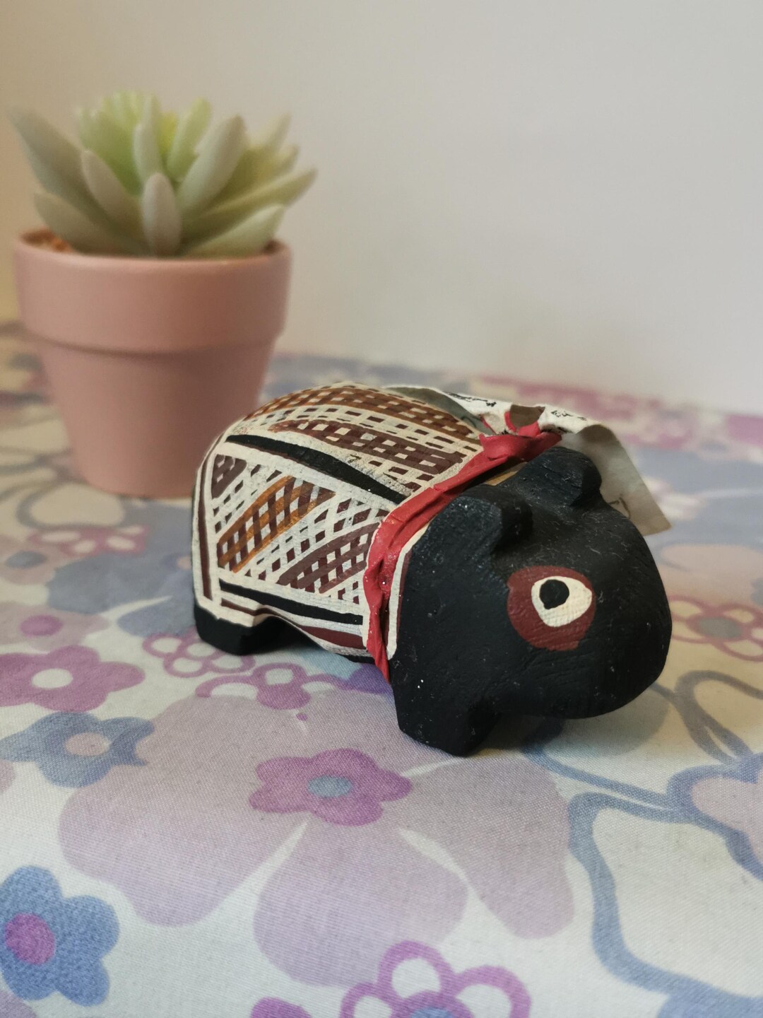 Vintage Australian Aboriginal Art Hand Crafted Wombat Animal ...