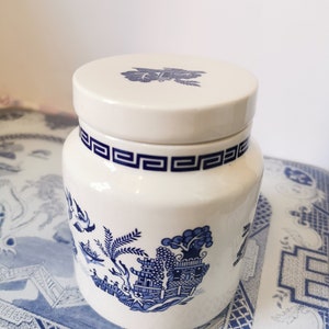 Vintage Price Kensington Blue Willow Pattern Canister, Kitchen Storage ...