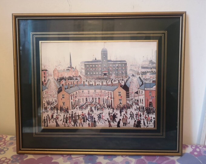 Vintage L S Lowry Print. Ls Lowry VE Day Framed Vintage Print. Vintage ...