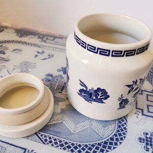 Vintage Price Kensington Blue Willow Pattern Canister, Kitchen Storage ...
